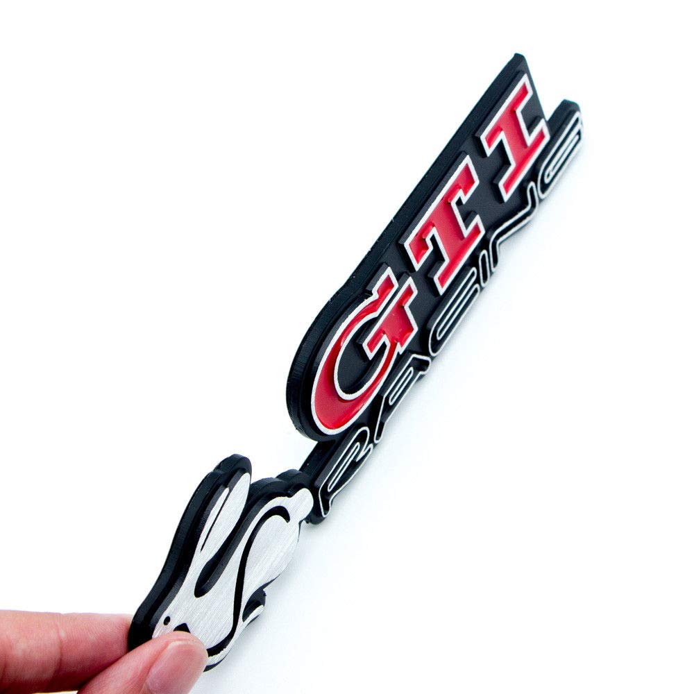 3D GTI RACING Metal Sticker Decal Red (15.5 x 3.5 cm) – Kaarr