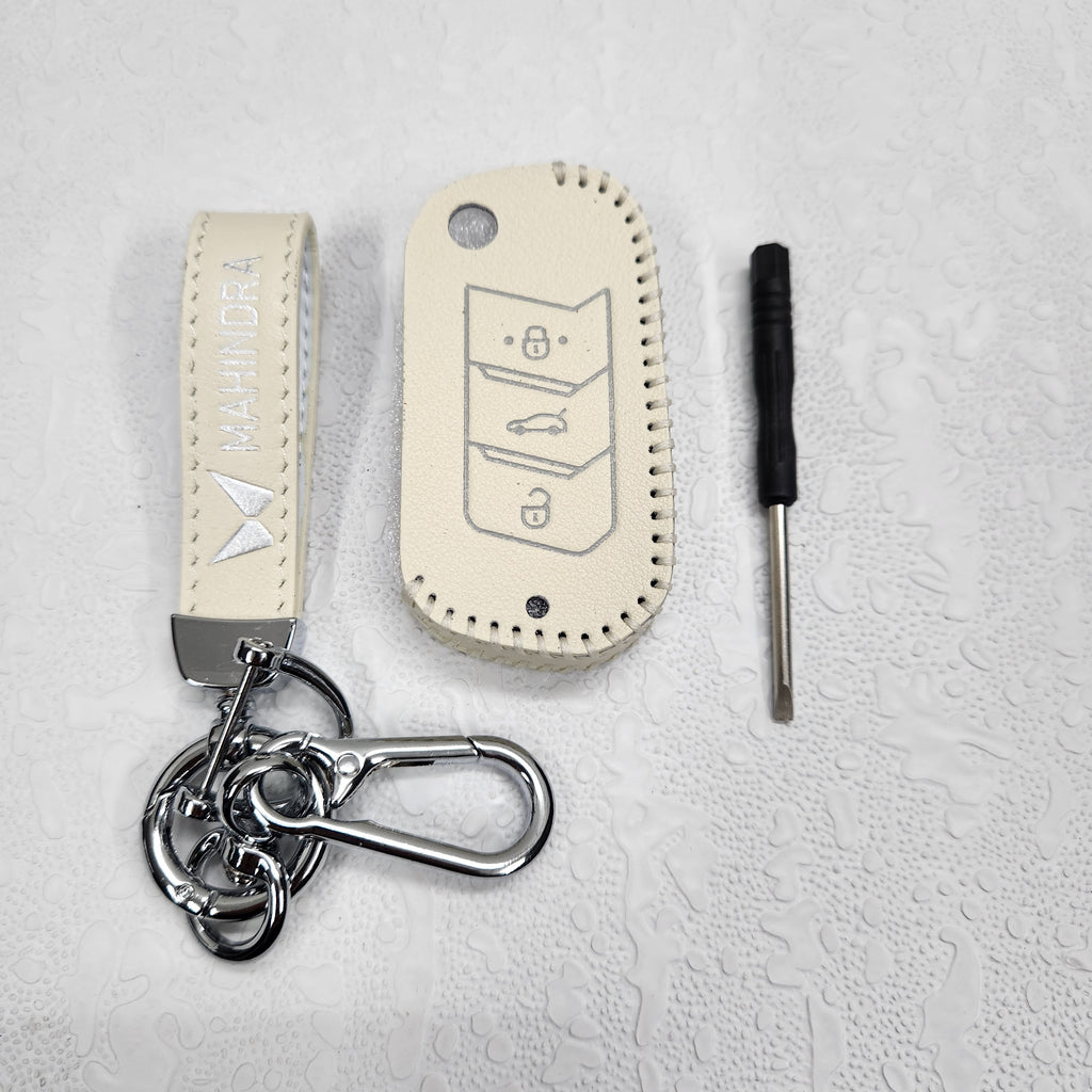 Mahindra XUV700,Scorpio,Thar Luxury Pure Handmade Oilwax Leather Keyca ...